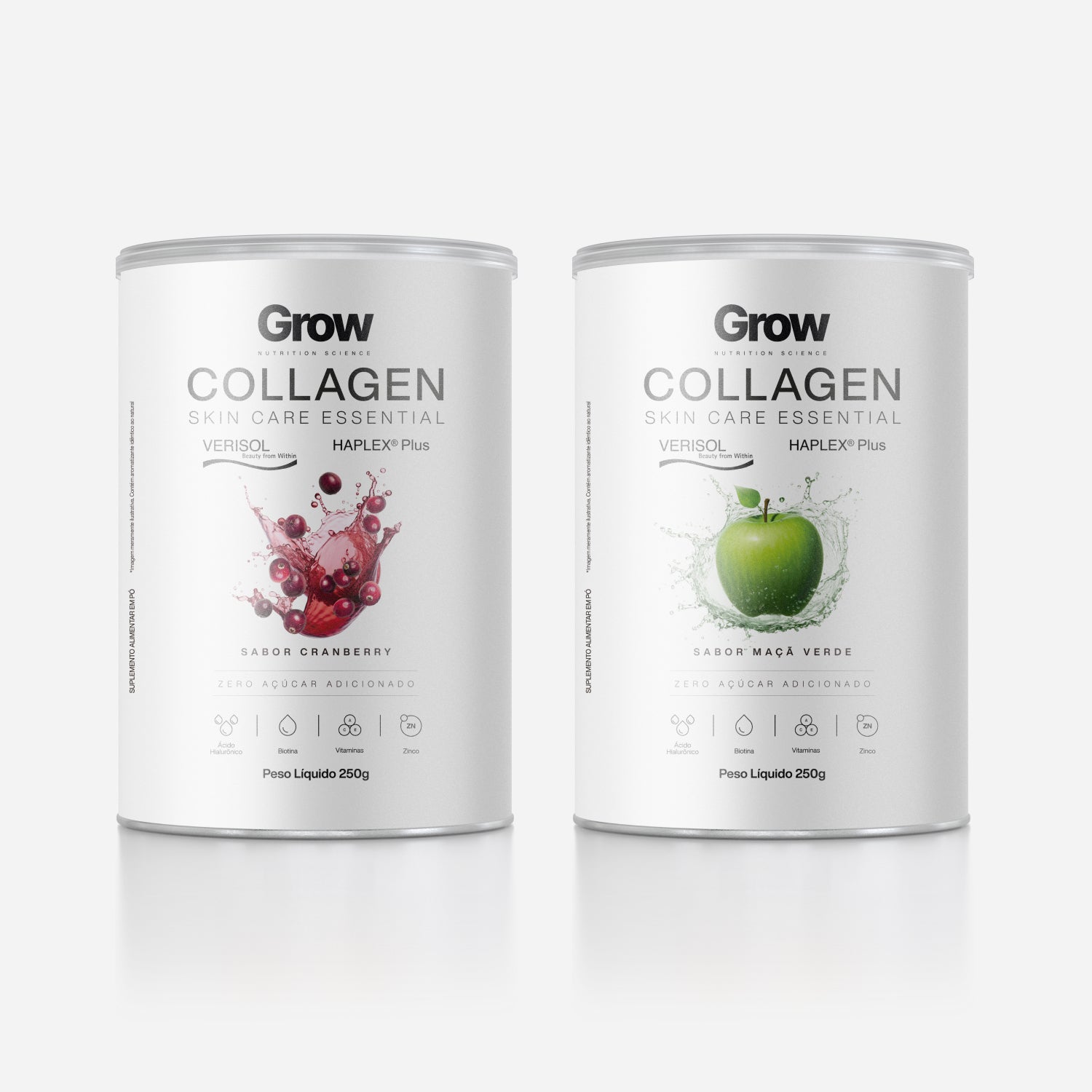 Kit 2 Colágeno Verisol Skin Care Essential 250g Sabor Cranberry e Maçã